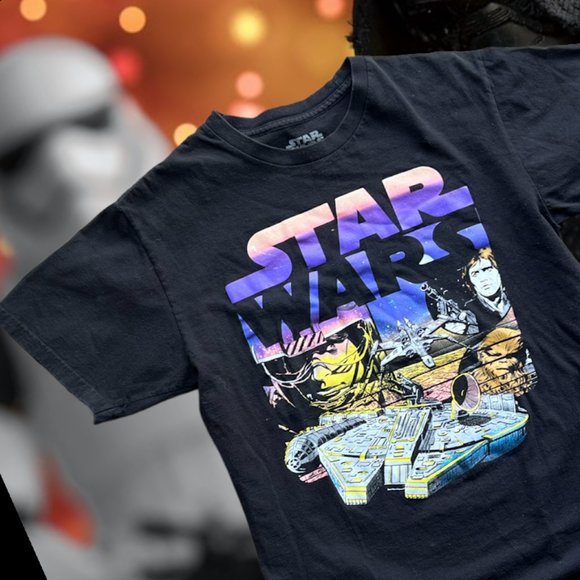 Star Wars | Tops | Star Wars Imperial Death Star Black Tshirt Oversized ...